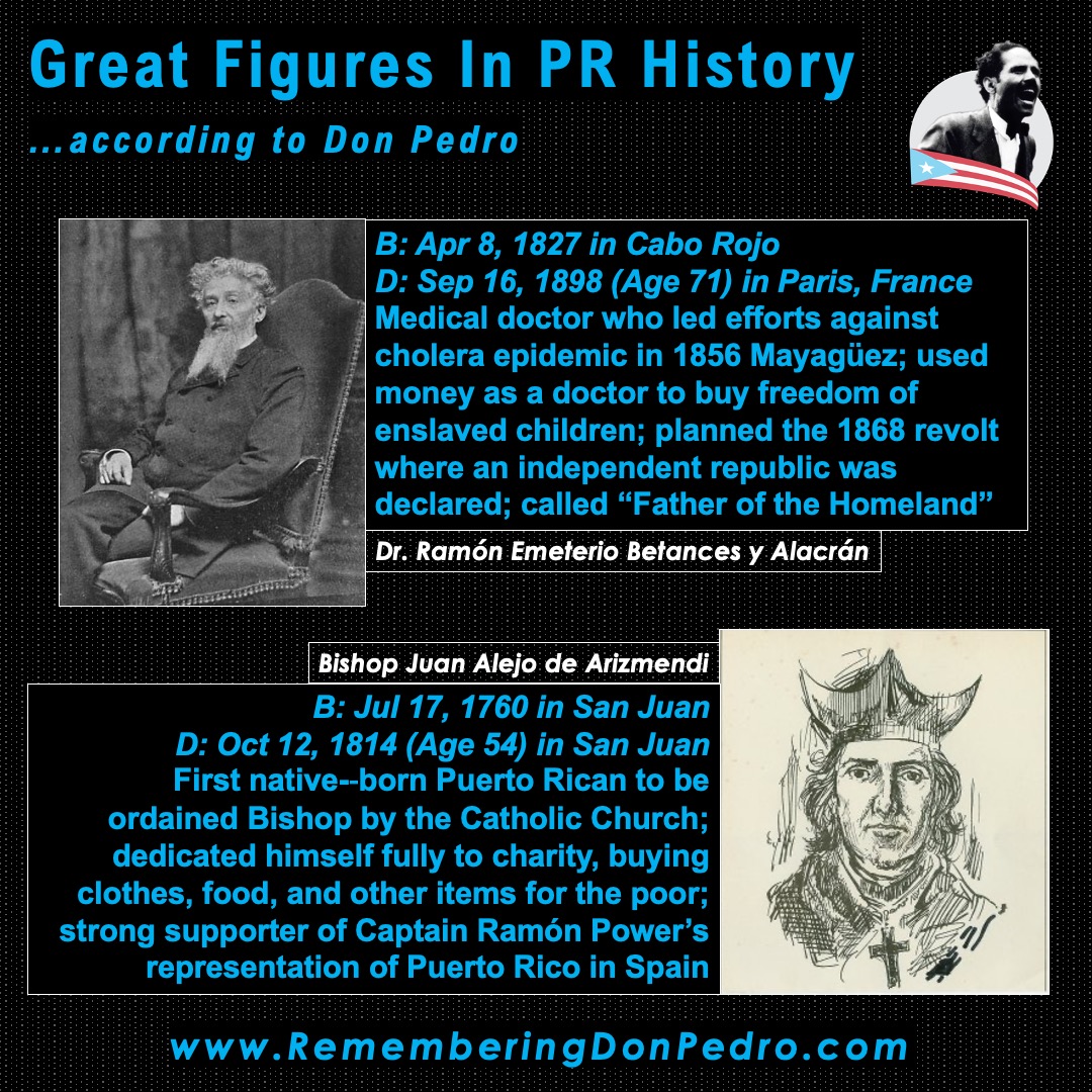Great Figures In Puerto Rican History (infographic) – Remembering Don Pedro